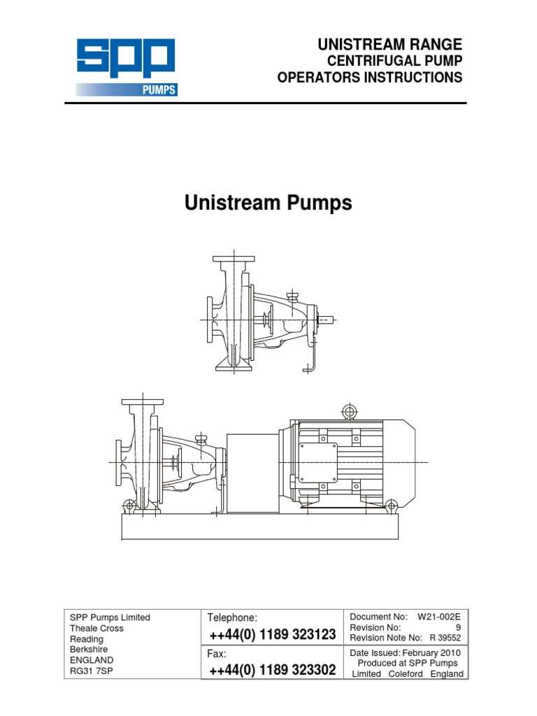 Unistream-Installation Operation & Maintenance | PDF | Pump | Bearing ...
