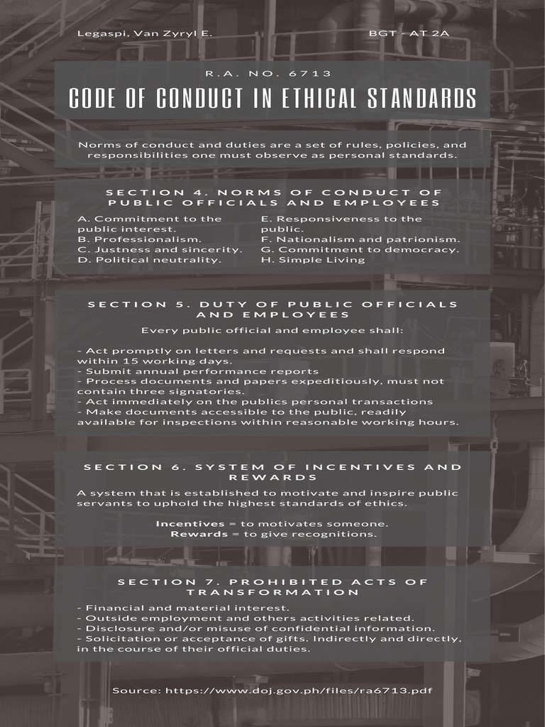 Code of Conduct for Public Officials | PDF | Employment | Discovery (Law)