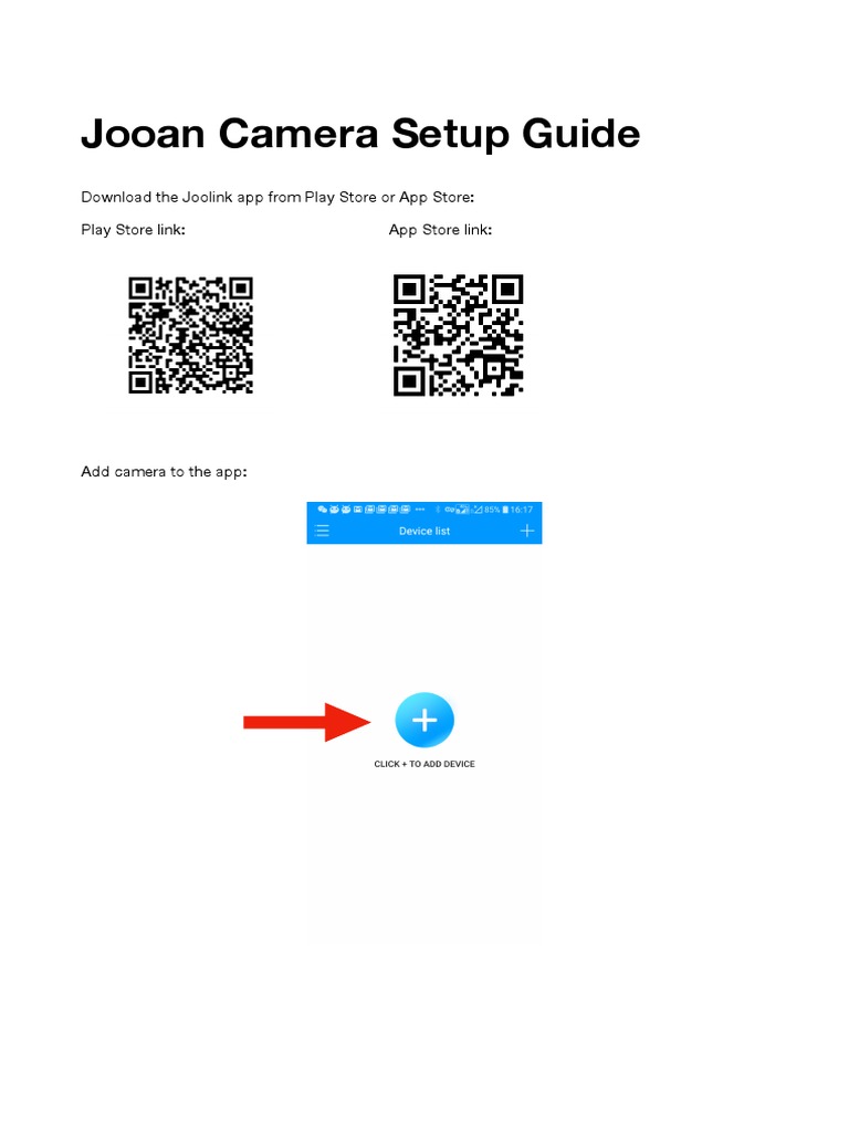 Jooan Camera Setup Guide: Download The Joolink App From Play Store or ...