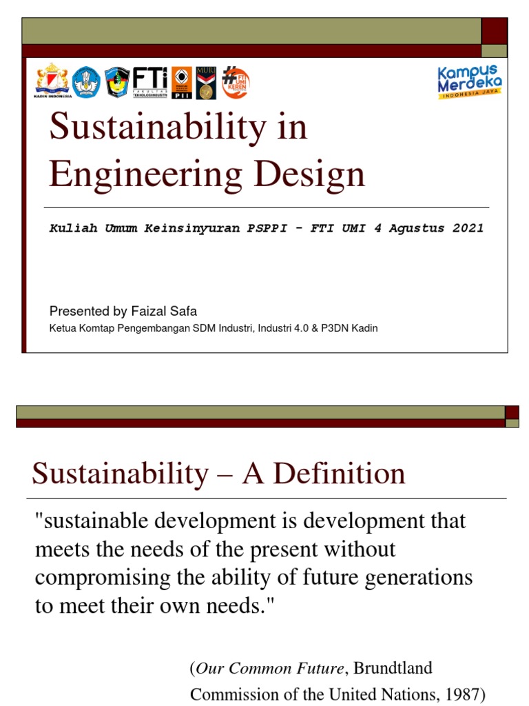 Materi Ir. Faizal Safa, M.SC., IPU, ASEAN Eng | PDF | Life Cycle ...