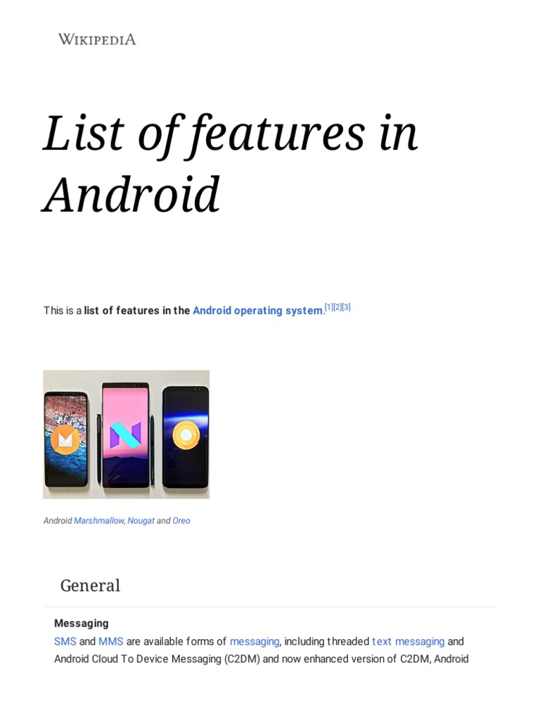 Android OS Features Overview | PDF | Android (Operating System) | Adobe ...