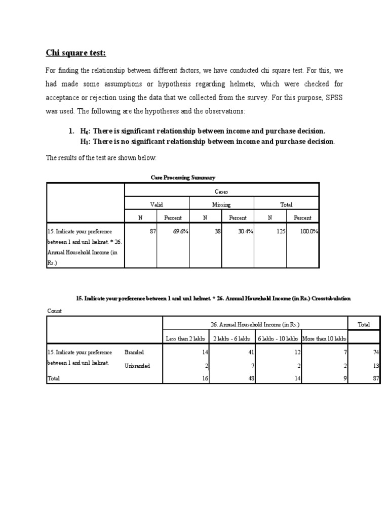 Chi Square Test | PDF | Chi Squared Test | Factor Analysis