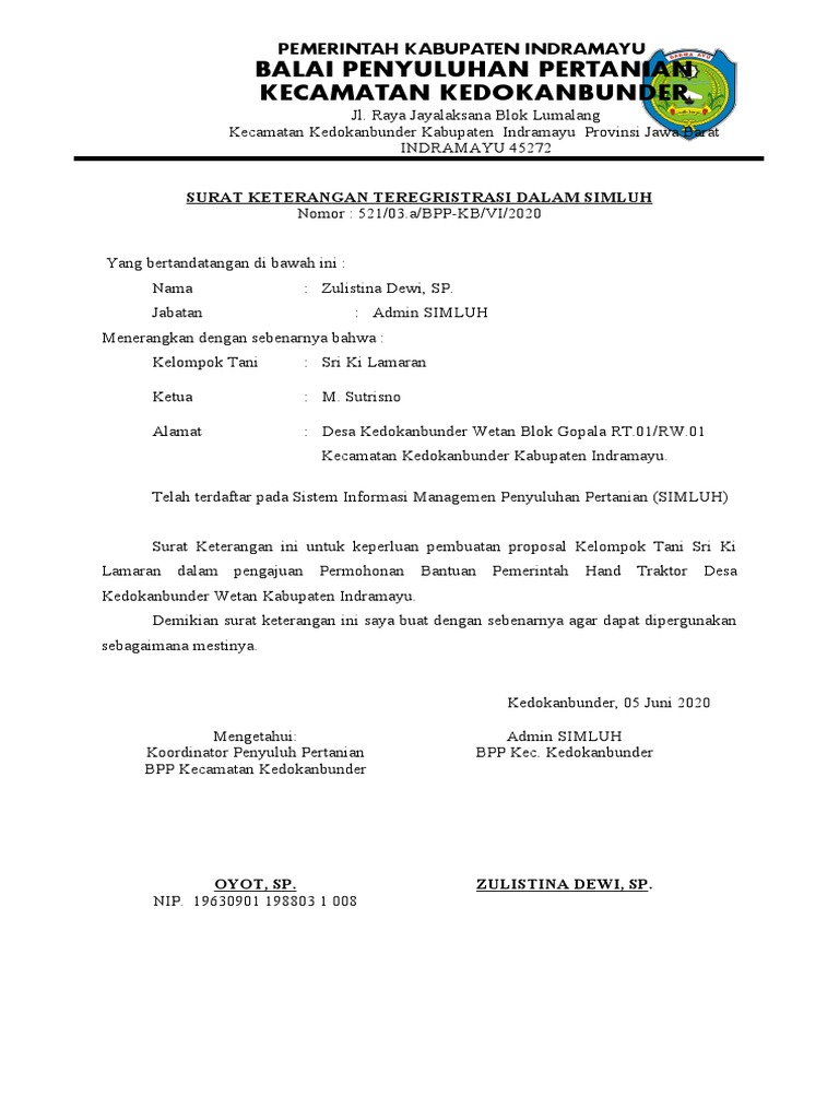 Surat Keterangan Dari BPP | PDF