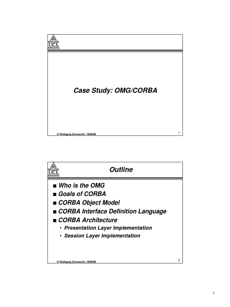 Case Study: OMG/CORBA | PDF | Common Object Request Broker Architecture | Object Oriented ...