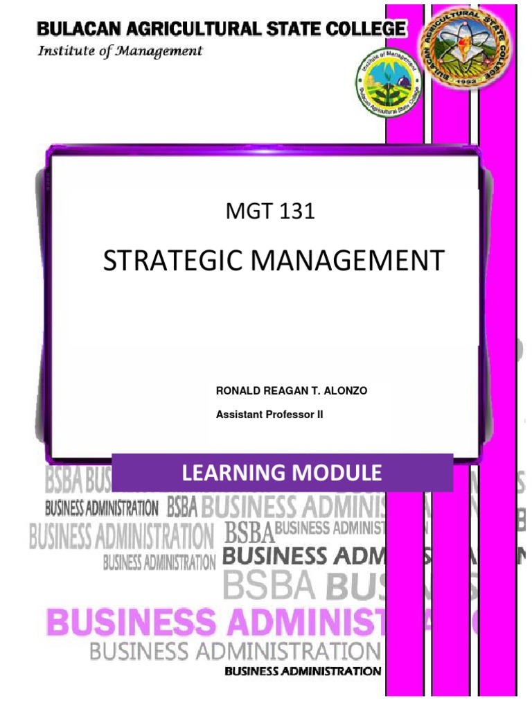 Strategic Analysis Module Guide | PDF | Strategic Management | Value Chain