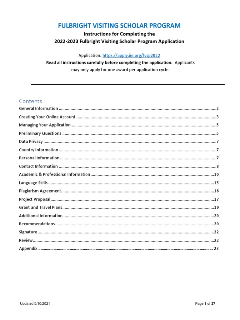 2022 2023 Visiting Scholar Application Instructions | PDF | Password