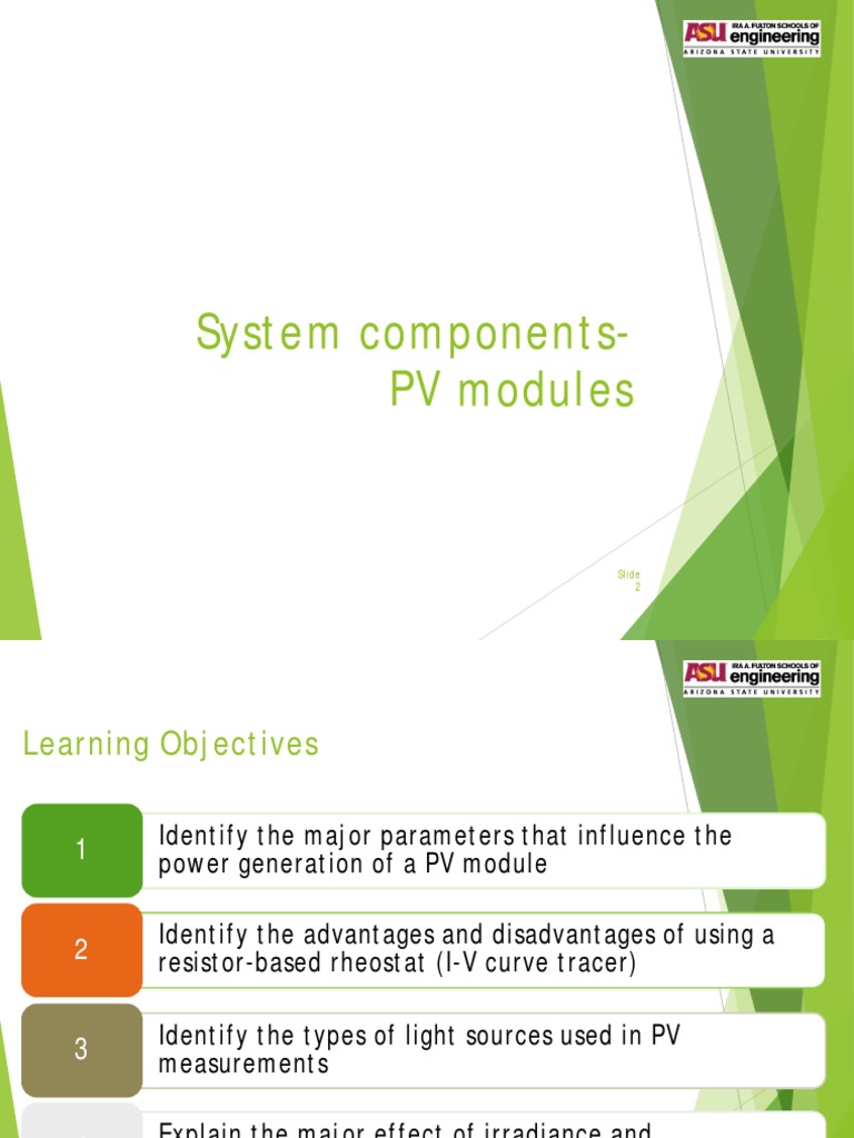 Understanding the Operation and Performance of Photovoltaic Modules ...