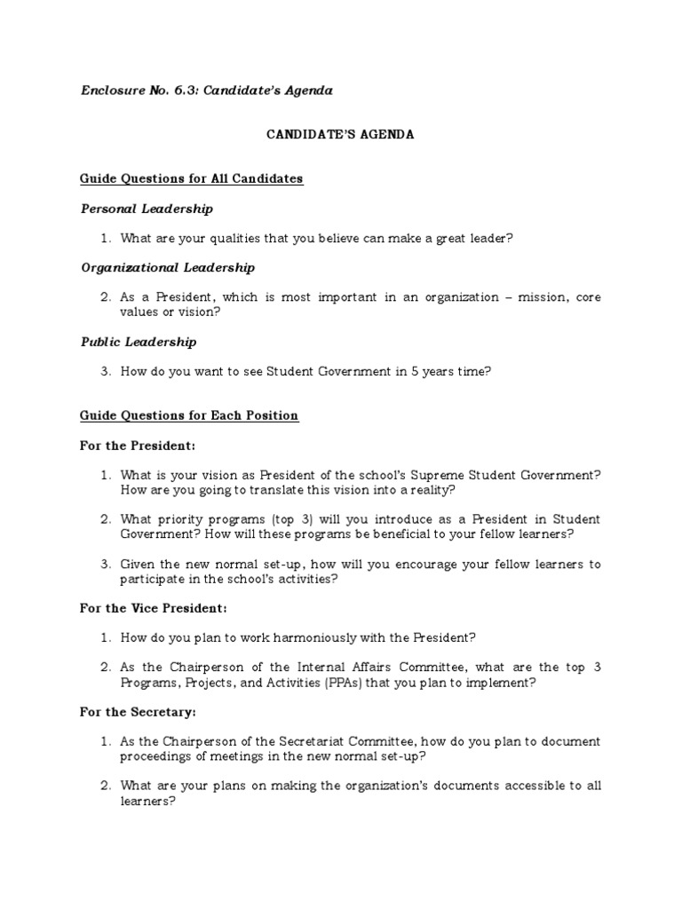 Enclosure No 6.3 - Required Requirements | PDF | Government | Policy