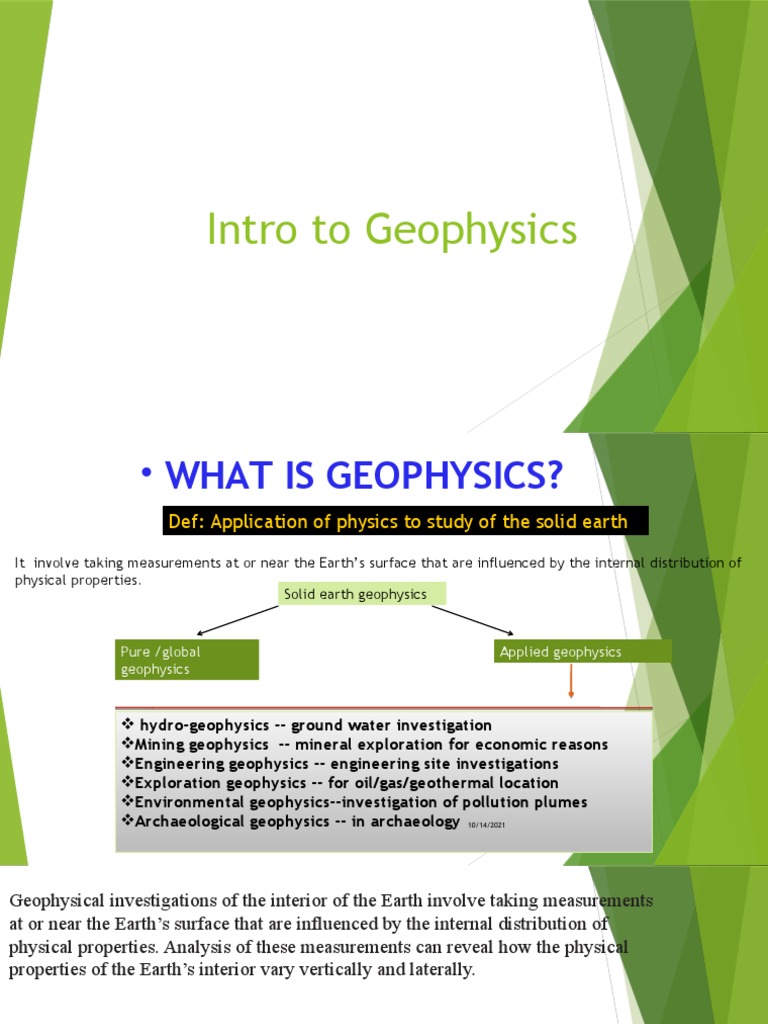 # 1 Intro To Geophysics | PDF | Geophysics | Plate Tectonics