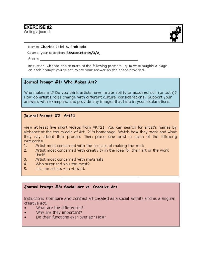 Exercise 2 - ArtAppreciation | PDF | Idea
