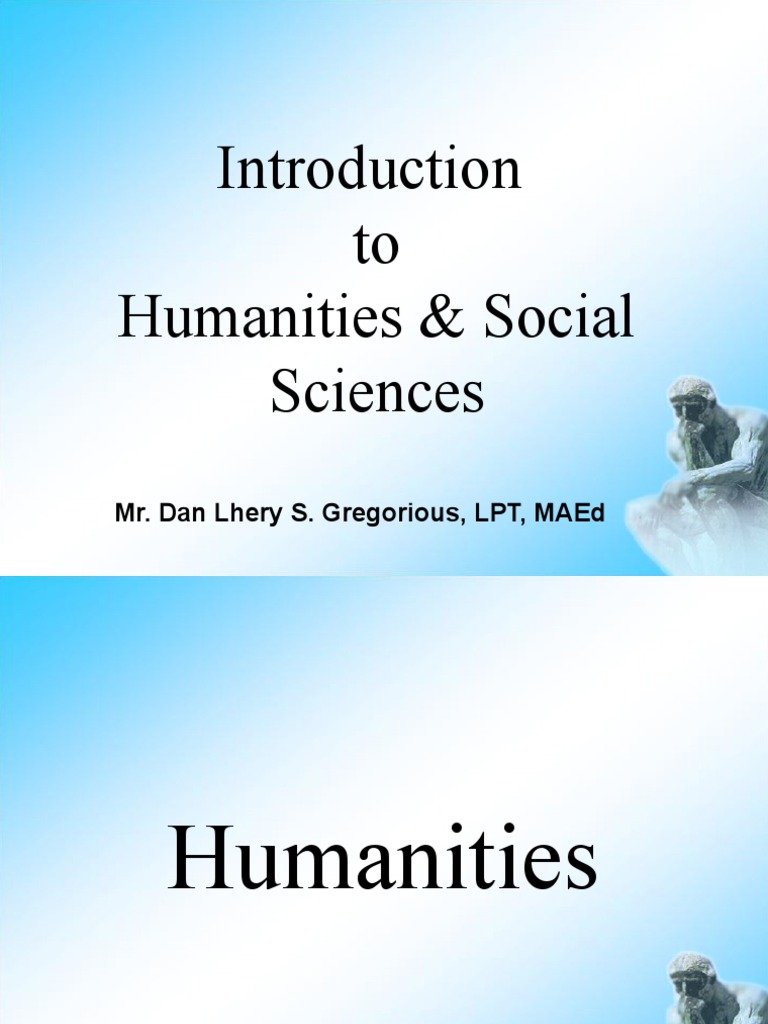 Introduction to the Humanities and Social Sciences | PDF