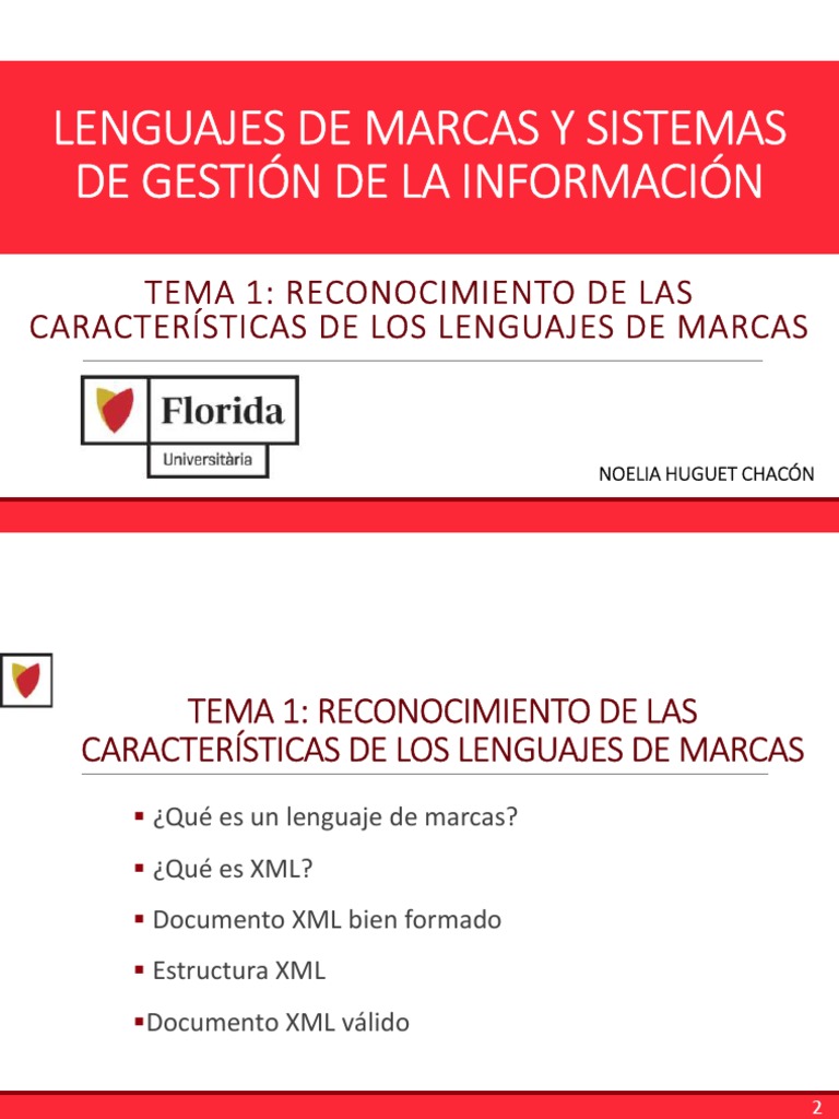 Tema 1 | PDF | Xml | Lenguaje de marcado