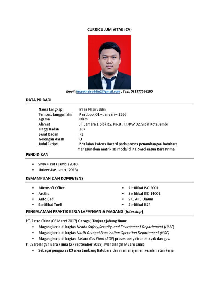 CV Iman | PDF