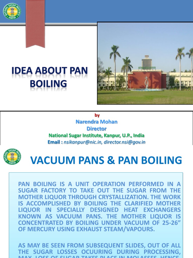 Vacuum Pan Boiling in Sugar Processing | PDF | Crystallization | Sucrose