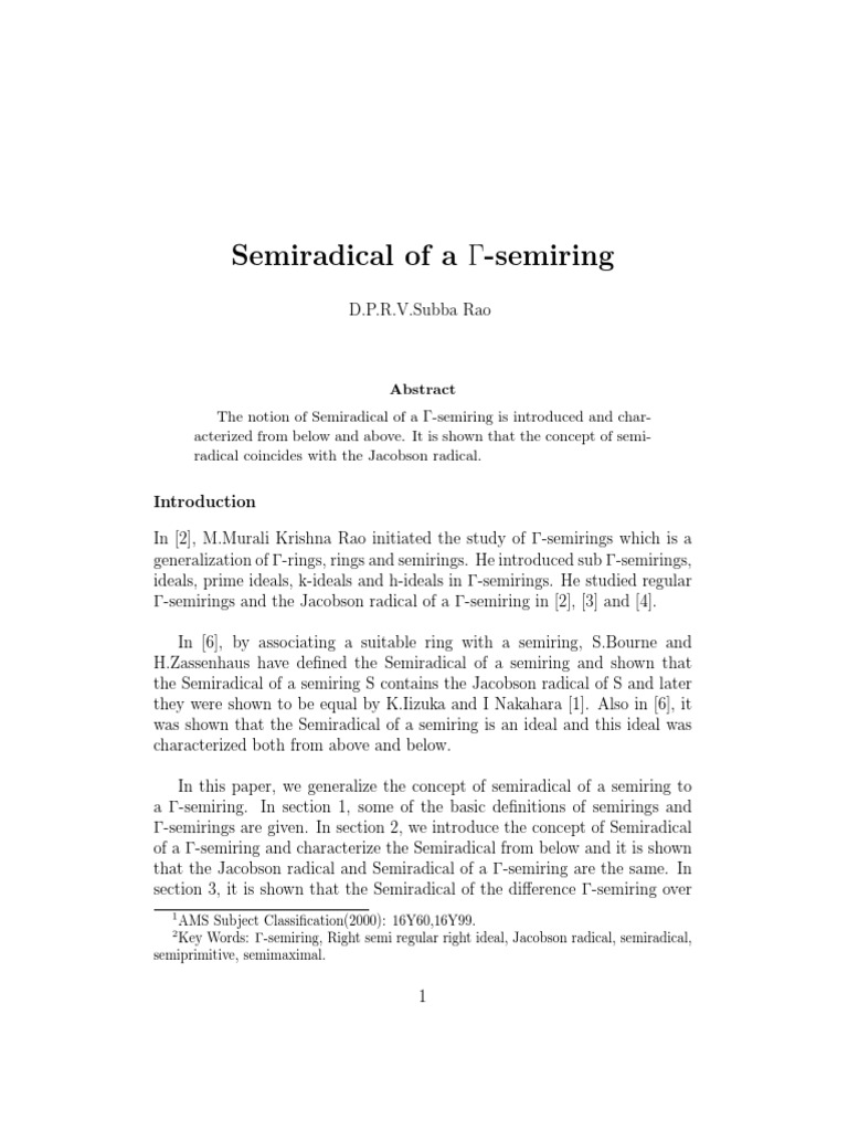 Semirad | PDF | Abstract Algebra | Mathematical Structures