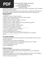 Worksheet On Microorganisms (GRADE 8 CBSE) | PDF