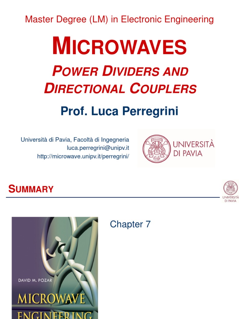 04 MW Microwave Dividers Couplers | PDF | Electricity | Telecommunications