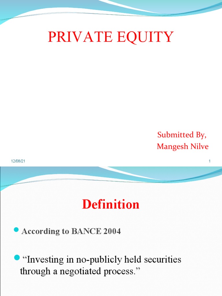 Private Equity: Submitted By, Mangesh Nilve | Download Free PDF ...