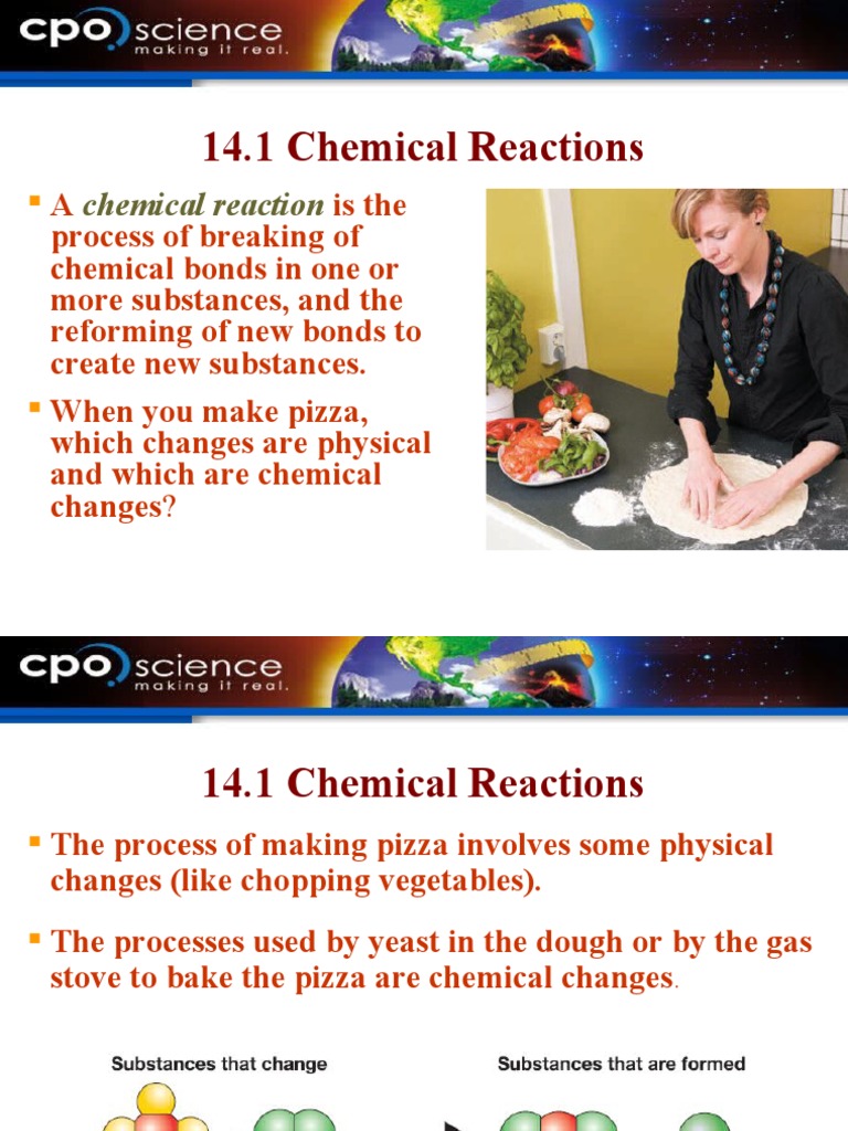 Chemical Reactions PowerPoint | PDF | Chemical Reactions | Chemical ...