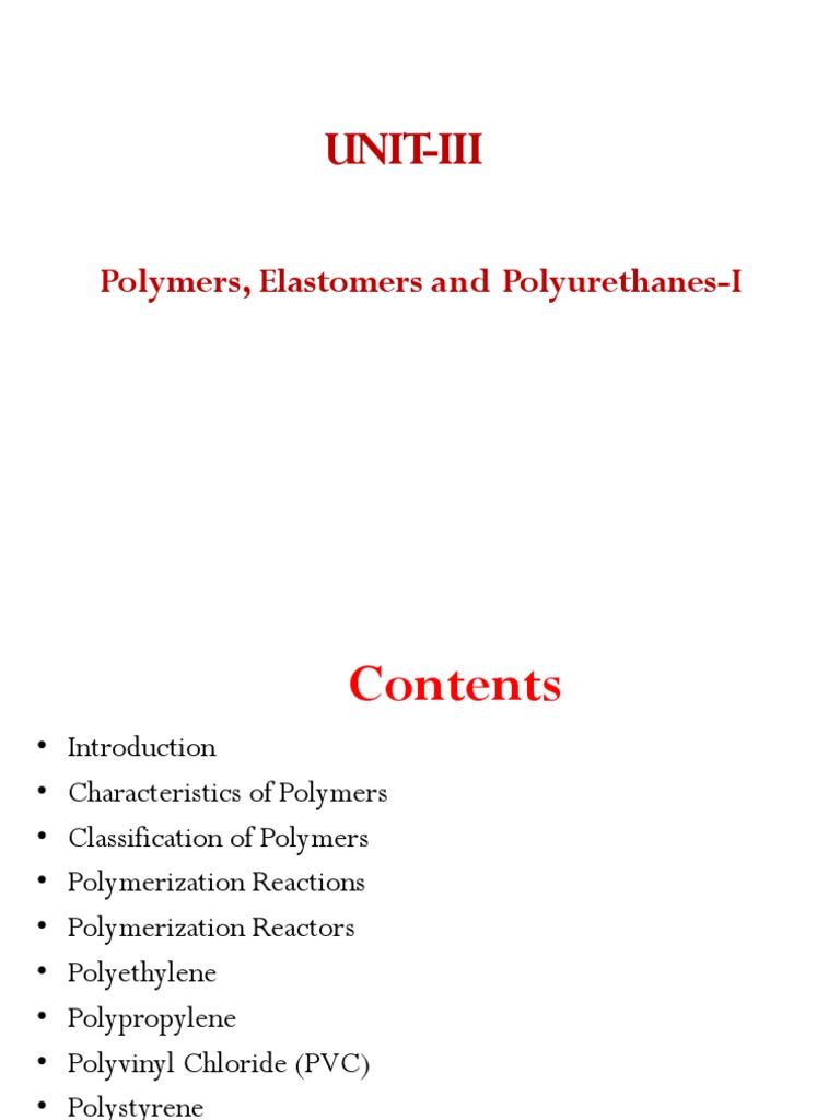 Pce-Ii Unit Iii | PDF | Epoxy | Polyethylene