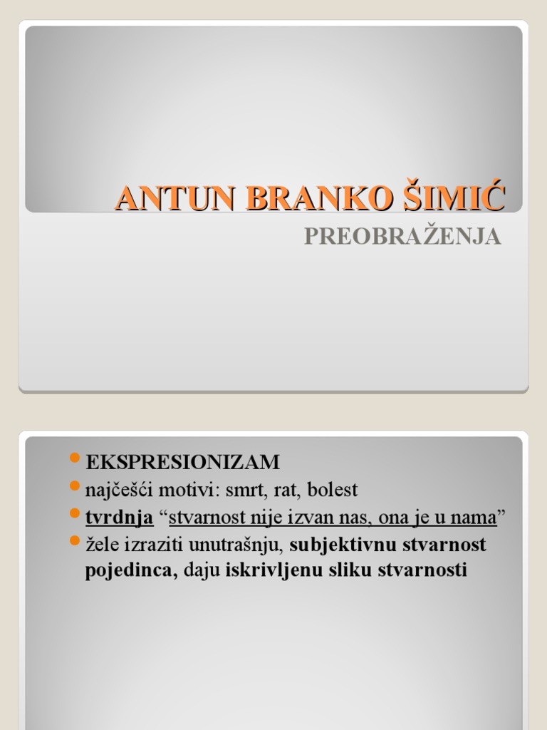 Antun Branko Simic | PDF