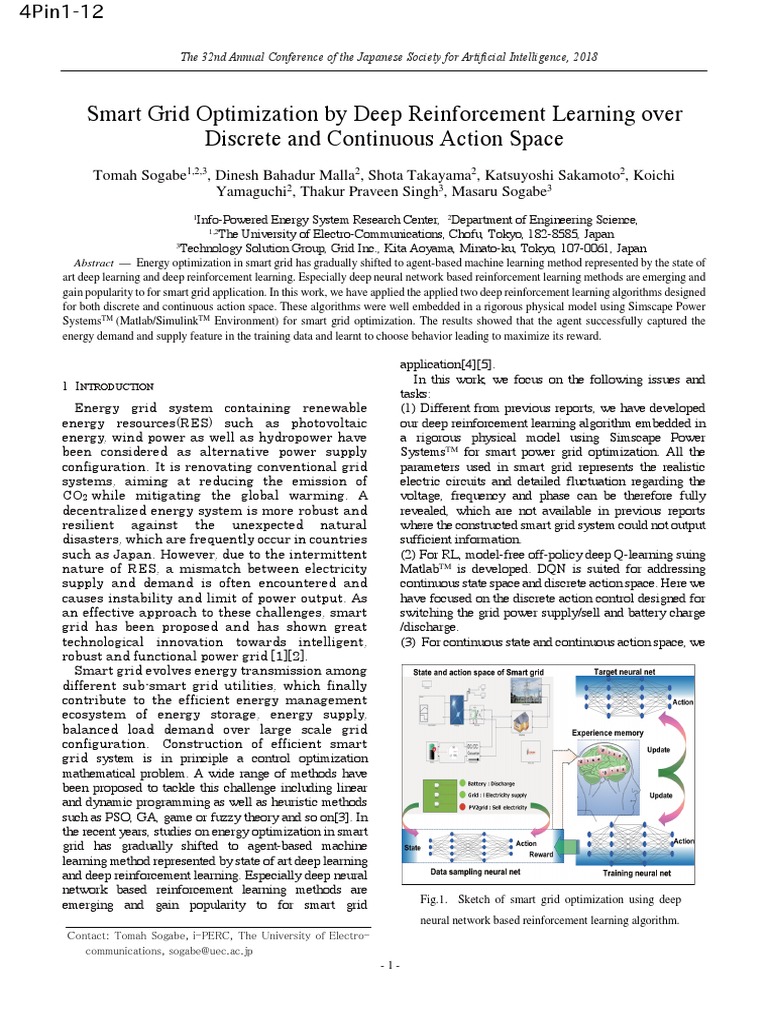 Smart Grid Optimiization By Deep Reinforcement Learning Over Discreet And Continuous Action