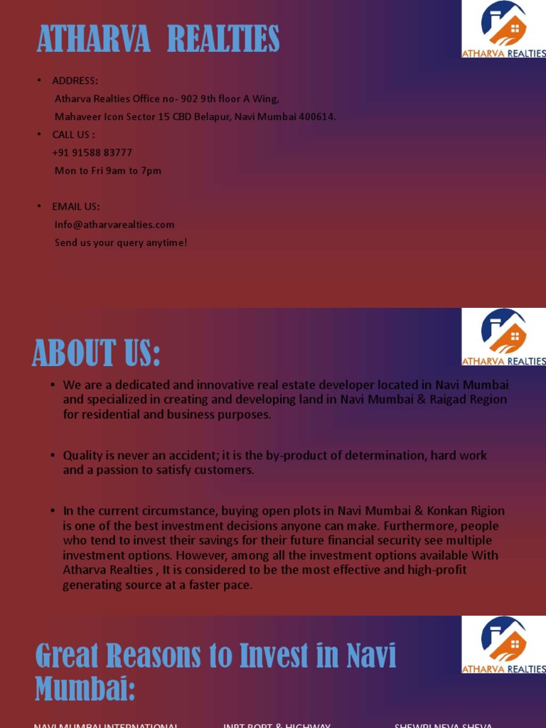 Cidco Residential Plots For Sale in Navi Mumbai | PDF