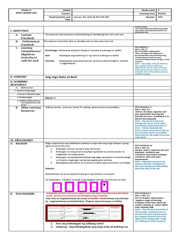 Cot-Dlp-Q4-Mapeh5 Voice Over | PDF | Curriculum | Learning