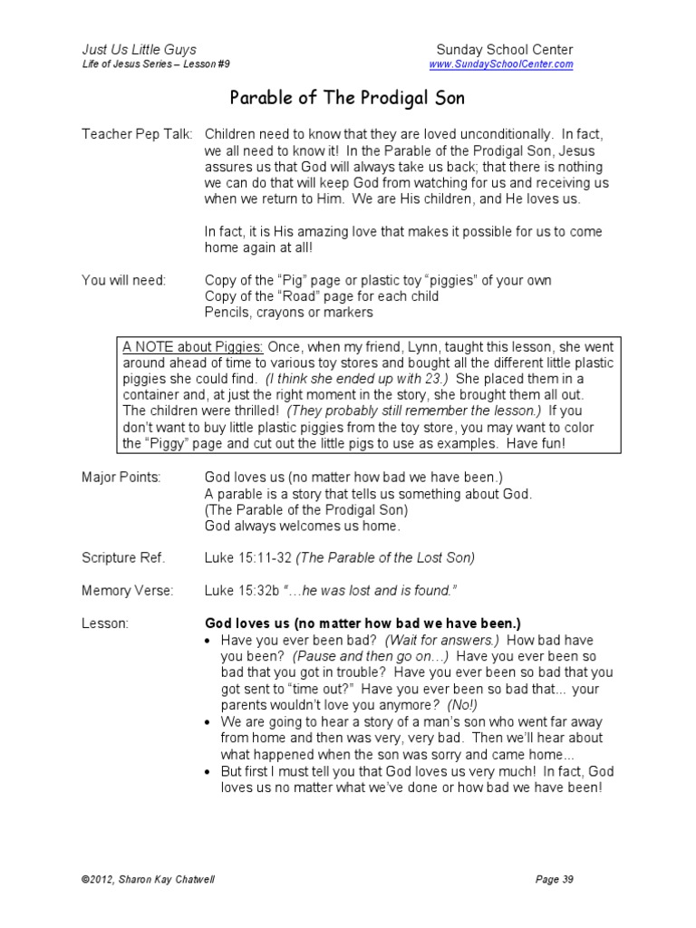 Prodigal Son: God's Unconditional Love | PDF | Jesus | Gospel Of Luke