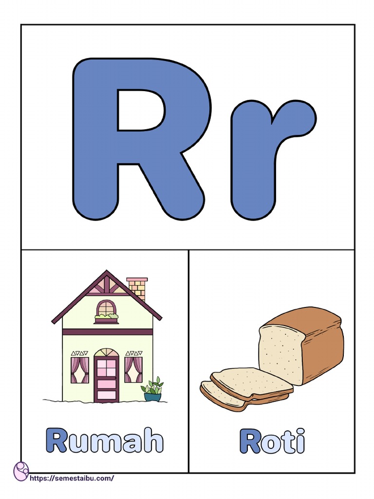 Mengenal Huruf Flashcard Anak R | PDF