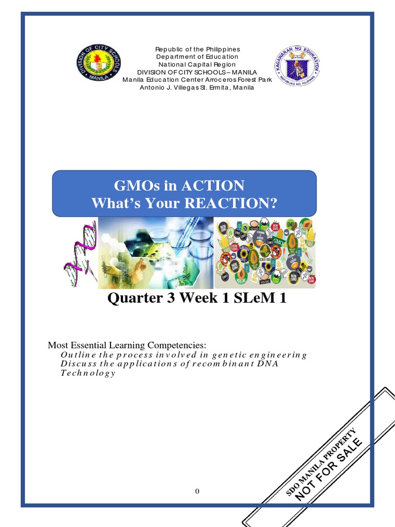 GEN BIO 2..GMOs in ACTION | PDF | Plasmid | Genetically Modified Organism
