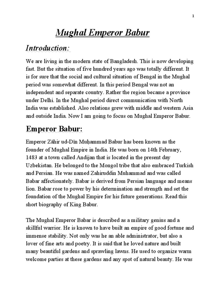 The Rise and Legacy of Mughal Emperor Babur: How He Established the ...