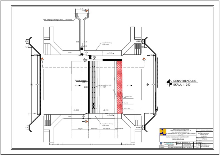 1.denah Bendung | PDF