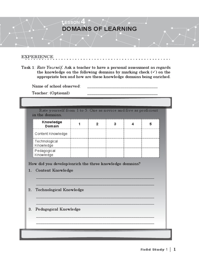 Lesson 4 Domains of Learning | PDF | Learning | Instructional Design