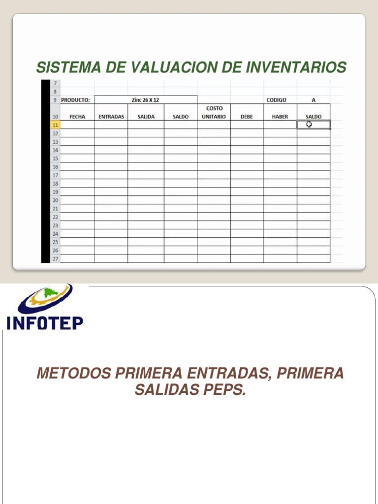 Métodos PEPS y UEPS en Inventarios | PDF | Valoración (Finanzas ...