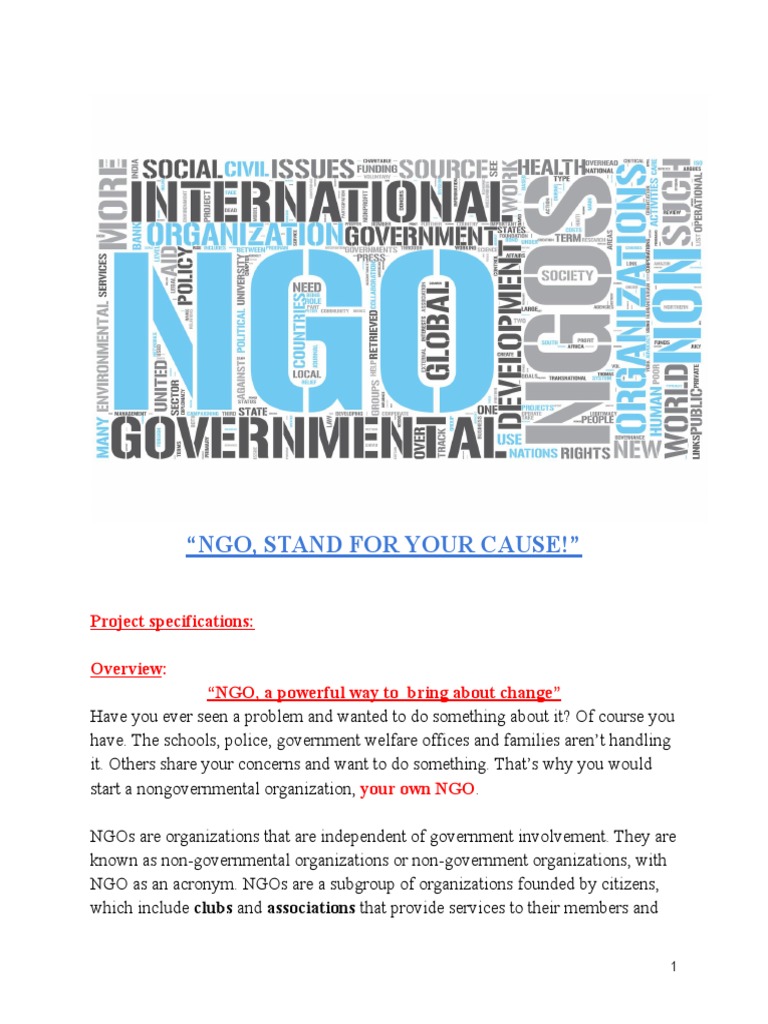 Ngo, Stand For Your Cause! | PDF | Non Governmental Organization