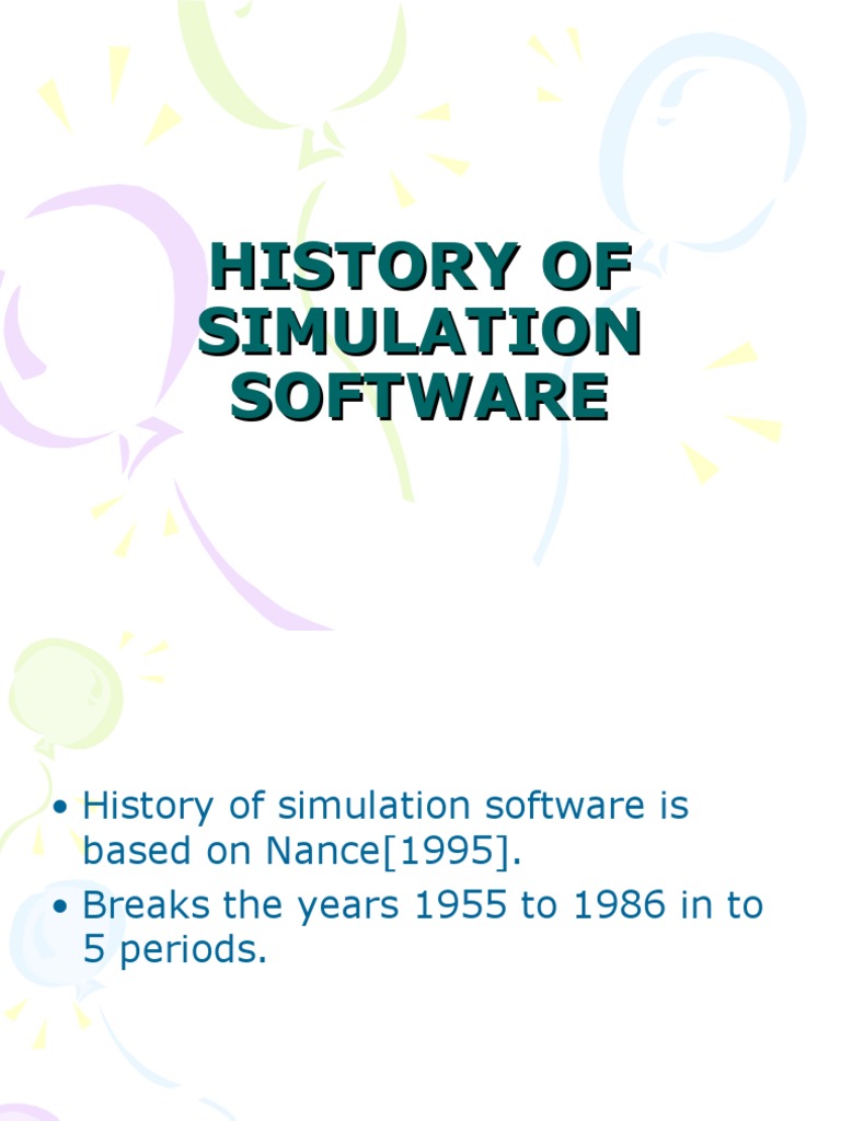 History of Simulation Software (1955-Present) | PDF