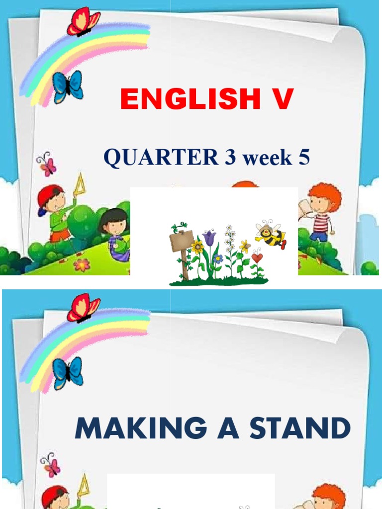 Making a Stand: Grade 5 Guide | PDF | Reason