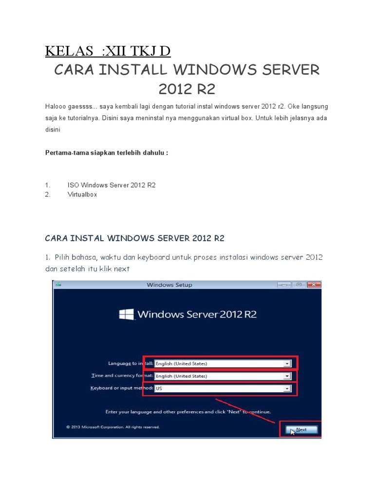 Tutorial Instalasi Windows Server 2012 | PDF | Komputer
