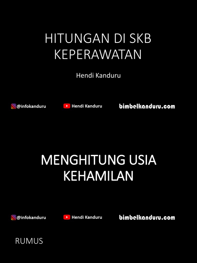 Hitungan Di SKB Keperawatan: Hendi Kanduru | PDF