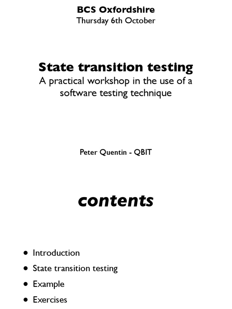 State Transition Testing Handout | PDF | Software Testing | Switch