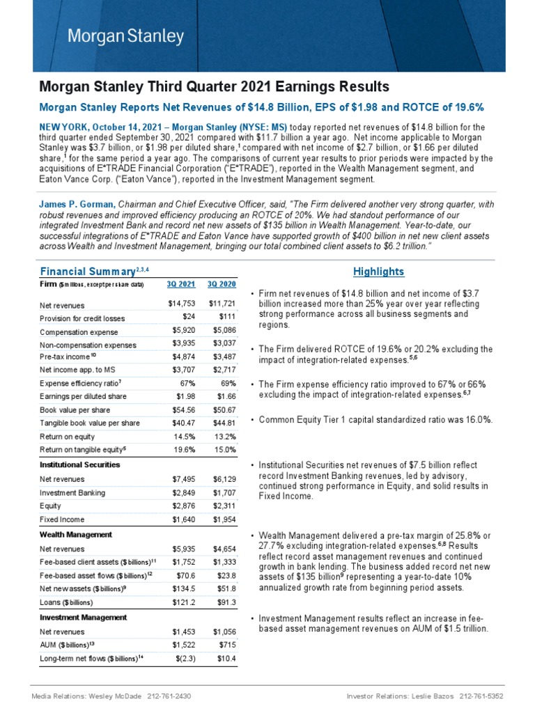 Morgan Stanley | PDF | Capital Requirement | Leverage (Finance)