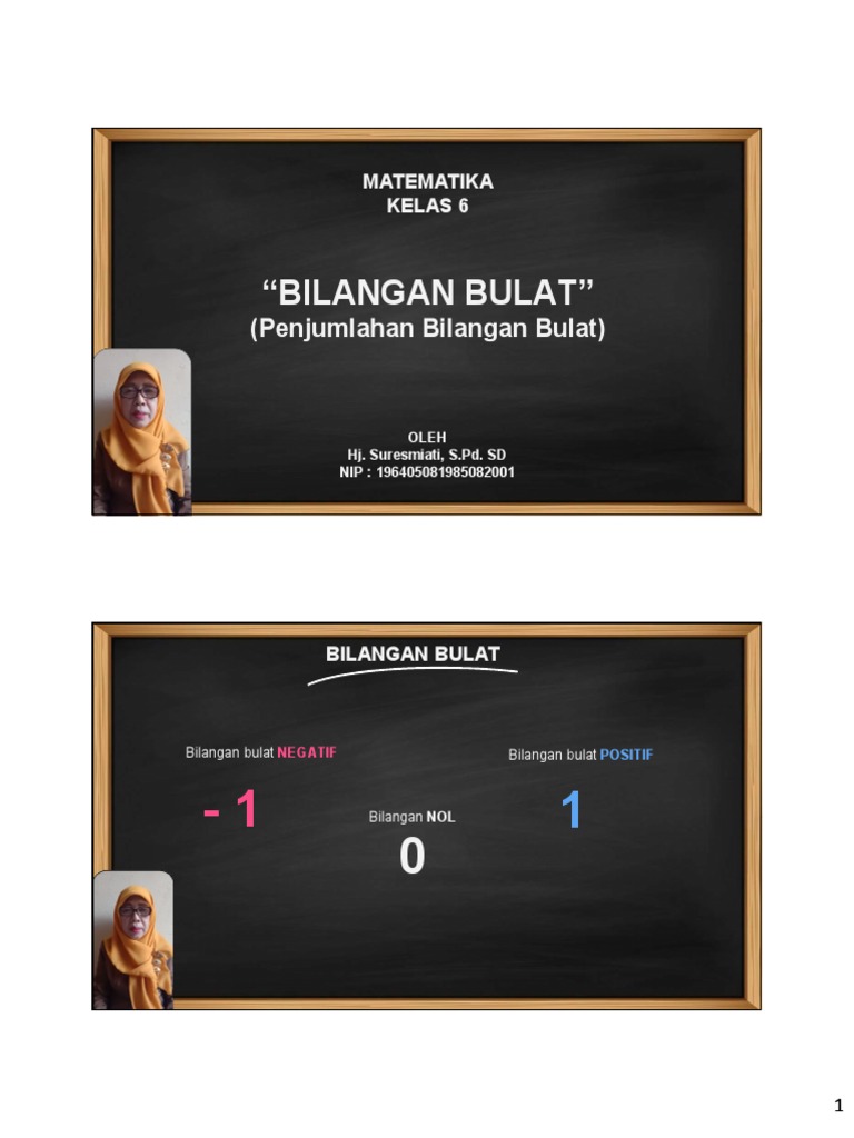 Matematika Kelas 6 - Bilangan Bulat (Suresmiati S.pd. SD) - PRINT | PDF