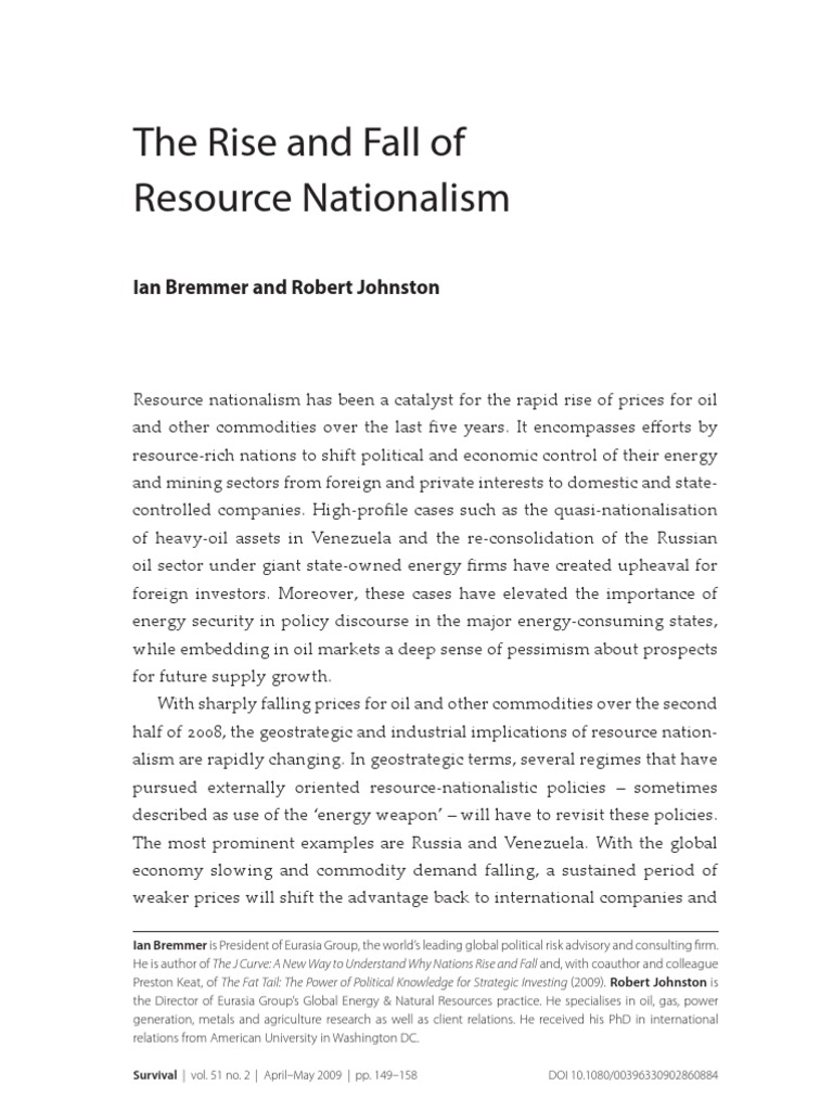 Rise of Resource Nationalism | PDF | Petroleum | Hugo Chávez