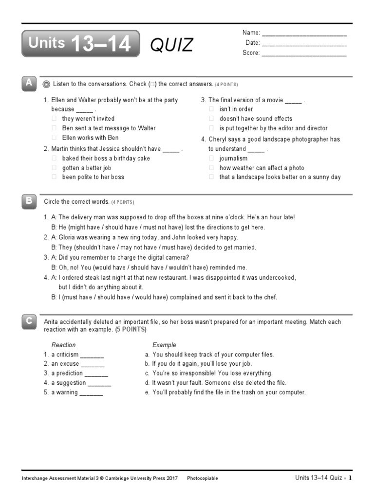 IC5 L3 WQ U13to14 | PDF