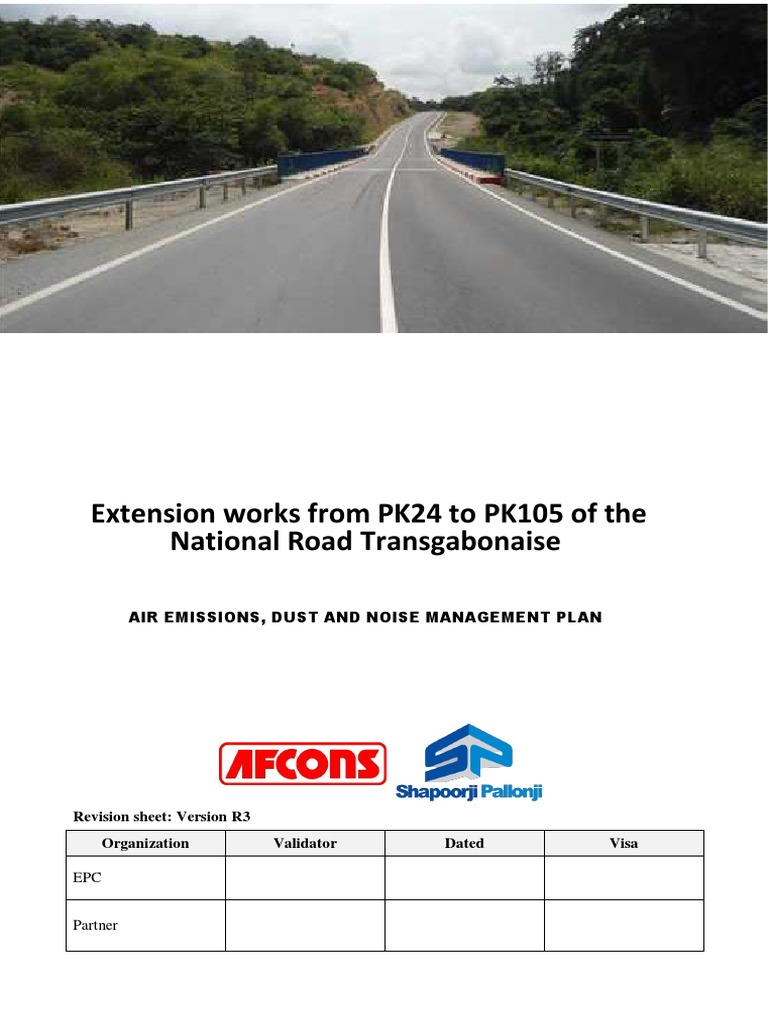 c1. Air Emissions, Dust and Noise Management Plan - English | PDF | Air ...