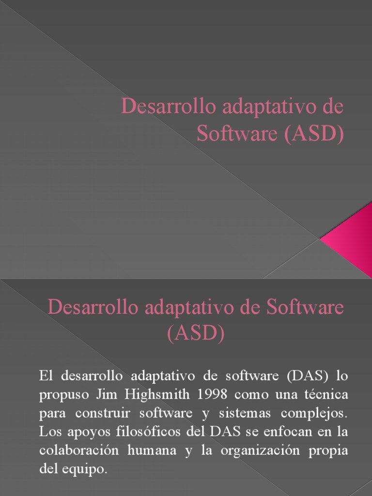 ASD Desarrollo Adaptativo Del Software | PDF