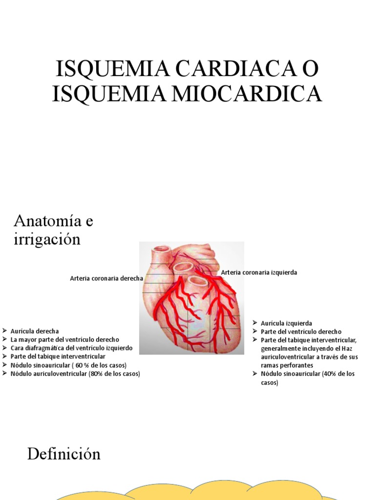 Isquemia Cardiaca o Isquemia Miocardica | PDF | Corazón | Isquemia