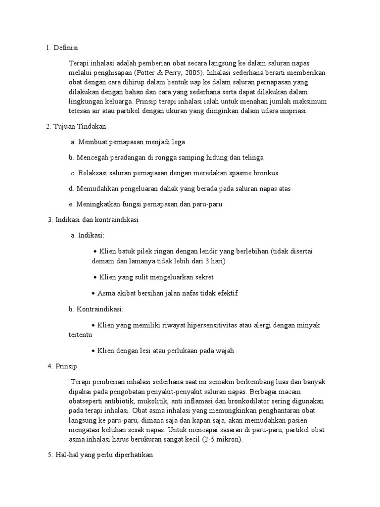 Panduan Terapi Inhalasi Sederhana | PDF | Kesehatan Holistik | Sains ...